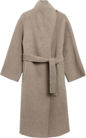 Comma Wollmischmantel mit Bindeg&uuml;rtel - - Coats - Damen - Braun - S