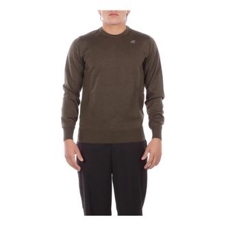 K-Way Round-Neck Strickwaren - - Knitwear - Herren - Gr&uuml;n - S