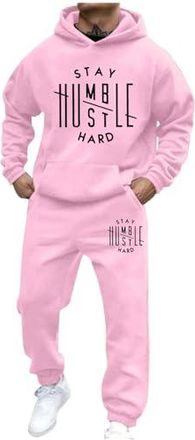 Generic Surv&ecirc;tements pour hommes avec imprim&eacute; sweat &agrave; capuche ample jambe droite poche pantalons de surv&ecirc;tement ensembles d&eacute;contract&eacute;s pour le sport quotidien