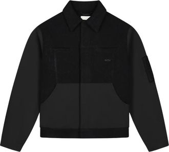 Arte Homme, Vestes, Noir, Taille: XL Nylon/Wool Combo Jacket