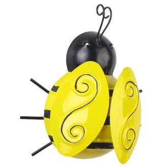 Angoily Eisen Bienen Wanddekoration 3D f&uuml;r Garten Terrasse und Wohnzimmer Kreative Metall Wandkunst H&auml;ngende Dekoration f&uuml;r Z&auml;une und W&auml;nde