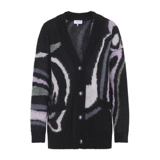 Pucci Schwarzer Mohair Pullover Aw25 - - Knitwear - Damen - Mehrfarbig - XS