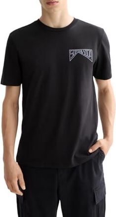 Scotch & Soda T-Shirt pour Homme avec Logo sur la Poitrine &agrave; Gauche, M&eacute;t&eacute;orite 021, XL