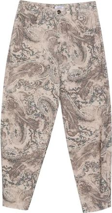 Liu Jo Paisley Corduroy Hose - - Trousers - Damen - Beige - XS