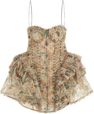 Zimmermann Femme, Robes, Multicolore, Taille: 40 FR Rebellion Frayed Mini Dress