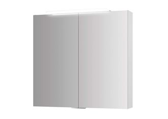 Jokey Spiegelschrank Lightblade 72 cm breit, Badezimmer Spiegelschrank 2-t&uuml;rig aus MDF, mit LED-Beleuchtung & Steckdose