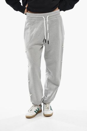 Palm Angels Baumwoll-Jogginghose Mit Seitlichen Sternstickereien Palm Angels
