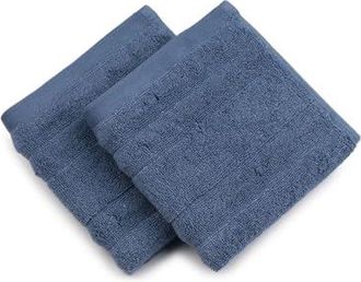 Gözze 2er Set Frottier Mailand, CO/CV (Bamboo),70%/30%, Seiftuch, 30x30cm, blau