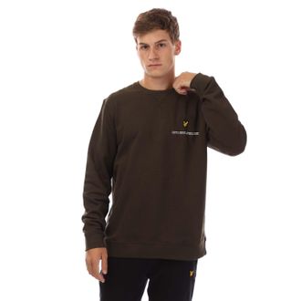 Lyle & Scott Rundhalsausschnitt Sweatshirt f&uuml;r Herren Baumwolle aus biologischem Anbau (Oliv)
