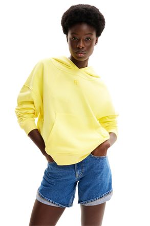 Desigual Womens Logo Sweater, Yellow, XL