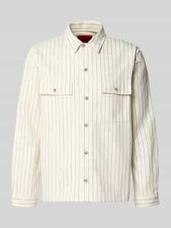 HUGO BOSS Oversized Hemdjacke aus reiner Baumwolle Modell EPOLDO