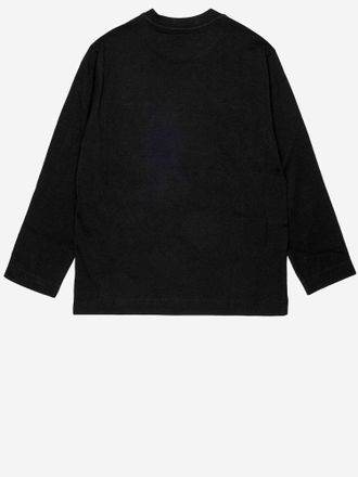 Diesel Boys Long-Sleeve Cotton Top Black Knitwear Sweater