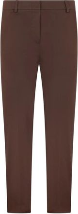 Max Mara Femme, Pantalons, Brun, Taille: 42 FR Pantalon slim en coton stretch