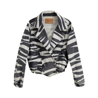Retrof&ecirc;te Kurze Jeansjacke - - Jackets - Damen - Blau - 2XS