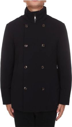 Montecore Homme, Manteaux, Bleu, Taille: XL Double-Breasted Manteaux