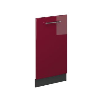 Vicco Fa&ccedil;ade de lave-vaisselle Fame-Line, Rouge bordeaux Haute brillance, 45cm sans pt Vicco