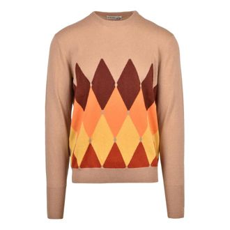 Ballantyne Homme, Pulls, Brun, Taille: L Pull Col Rond en Cachemire