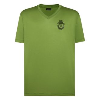 Billionaire Boys Club Homme, Tops, Vert, Taille: XS T-shirt V-Neck SS Crest