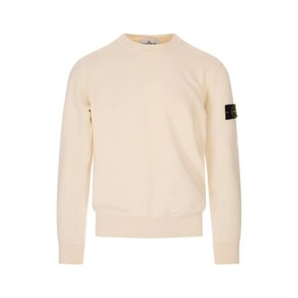Stone Island Baumwollfleece-Sweatshirt - - Sweatshirts & Hoodies - Herren - Wei&szlig; - M