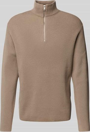 Lindbergh Relaxed Fit Strickpullover in Ripp-Optik