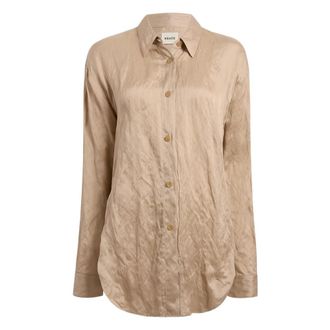 Khaite Goya Creased Shirt - - Blouses & Shirts - Damen - Beige - M