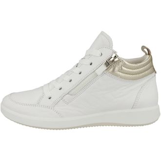 Ara Damen Roma Mid-cut Sneaker, WEISS,PLATIN, 37 EU Weit