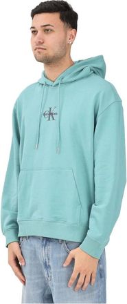 Calvin Klein Jeans Homme, Sweatshirts et sweats &agrave; capuche, Bleu, Taille: S SweaT-shirt &agrave; capuche