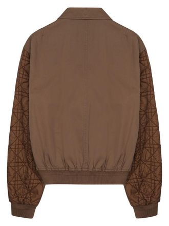 Dior Logo-Embroidered Cotton Jacket - Brown