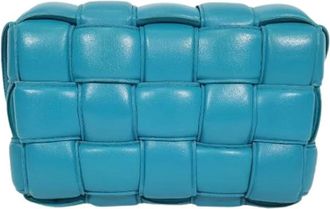 Bottega Veneta Sac bandouli&egrave;re matelass&eacute; Cassette Pre-owned - Femme - Pre-owned - Bleu - Taille: ONE Size
