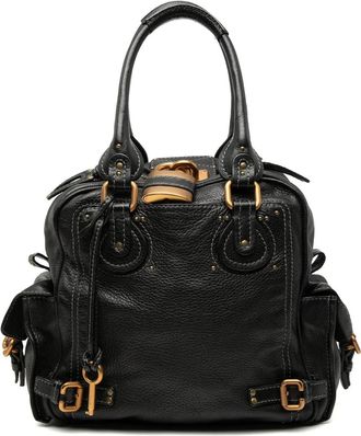 Chlo&eacute; Crossbody Bags - Large Grained Leather Paddington Handbag - Gr. unisize - in Schwarz - f&uuml;r Damen