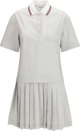 Thom Browne Femme, Robes, Gris, Taille: 38 FR Cotton Polo Dress
