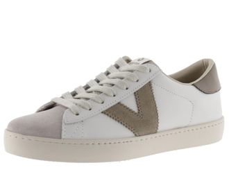 Victoria Low-Top Unisex Berlin Leder & Kontrast-Teile & Spaltleder-Zehe 1126142 f&uuml;r Erwachsene BEIGE 36