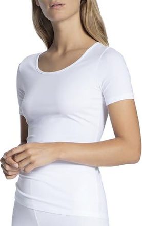 CALIDA Calida Natural Comfort T-Shirt Dames, Encolure Ronde, en Coton de qualité supérieure, avec Une Brillance Naturelle et Un Toucher Lisse