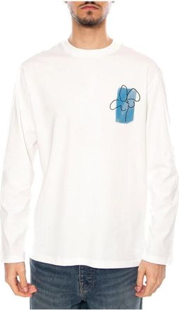Thinking Mu Homme, Tops, Blanc, Taille: S Long Sleeve Hauts