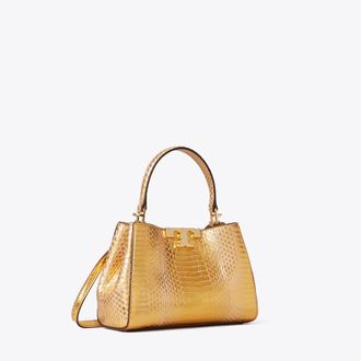 Tory Burch Mini Eleanor Henkeltasche aus Schlangenleder
