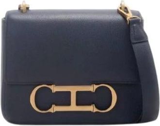 Carolina Herrera Femme, Sacs, Bleu, Taille: ONE Size Initials Insignia
