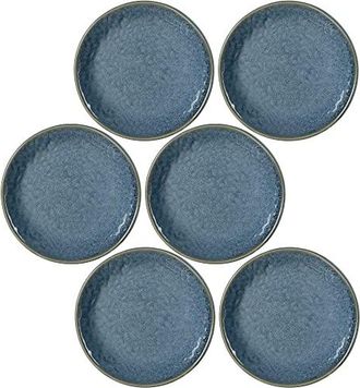Leonardo Keramikteller MATERA 6er-Set 16,3 cm blau, 018373, Keramik