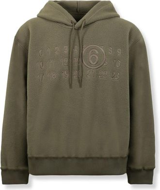 Maison Margiela Homme, Sweatshirts et sweats à capuche, Gris, Taille: XL Sweat à capuche avec logo et dropped shoulders