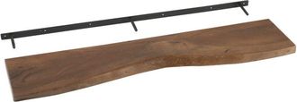 Les Tendances Les Tendances - Etag&egrave;re murale en acacia avec support fixation Marron Fonc&eacute; 115 cm