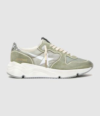 Golden Goose Baskets Running Green/Silver