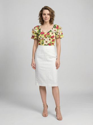 Dolce & Gabbana Floral Silk Wrap Blouse - Multicolor
