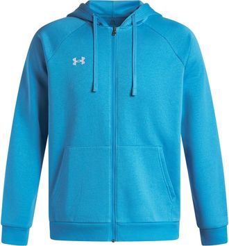 Under Armour Herren Rival Fleece Full Zip Hoodie Kapuzenpullover, (452) Ether Blue/White, Medium