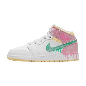 Nike Jordan Femme, Chaussures, Blanc, Taille: 36 EU 1 Mid Paint Drip