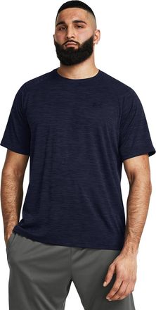 Under Armour Tech Herren-T-Shirt, strukturiert, kurz&auml;rmelig, (410) Midnight Navy/Schwarz, Klein