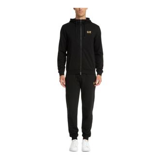 Emporio Armani Emporio Armani Ea7, Homme, Sport, Noir, Taille: 3XL Surv&ecirc;tement &agrave; Capuche Uni avec Cordon de Serrage