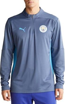 Puma Manchester City Training Haut zippé 1/4, 24 couleurs automne/hiver bleu encre/bleu magique (12), Taille M