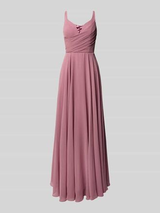 Laona Abendkleid mit Raffungen und V-Ausschnitt