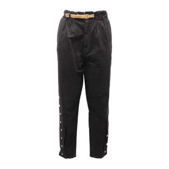 White Sand Rita Schwarze Baumwoll Elasthan Hose - - Trousers - Damen - Schwarzk - S