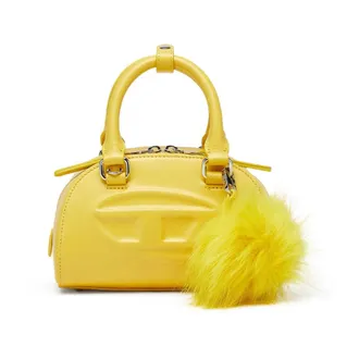 Diesel Femme, Sacs, Jaune, Taille: ONE Size Sac &agrave; Bandouli&egrave;re en Cuir Jaune avec Fermeture &Eacute;clair