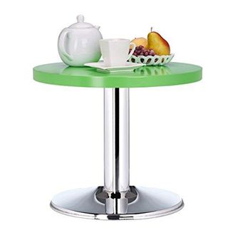 Relaxdays runder Beistelltisch HxD: 41 x 50 cm, dekorativer Materialmix Wohnzimmertisch, niedriger Kindertisch, grün